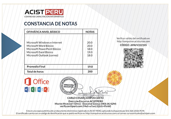 Como obtener o sacar en corto tiempo o plazo certificado de ofimatica, basica, intermedio ...